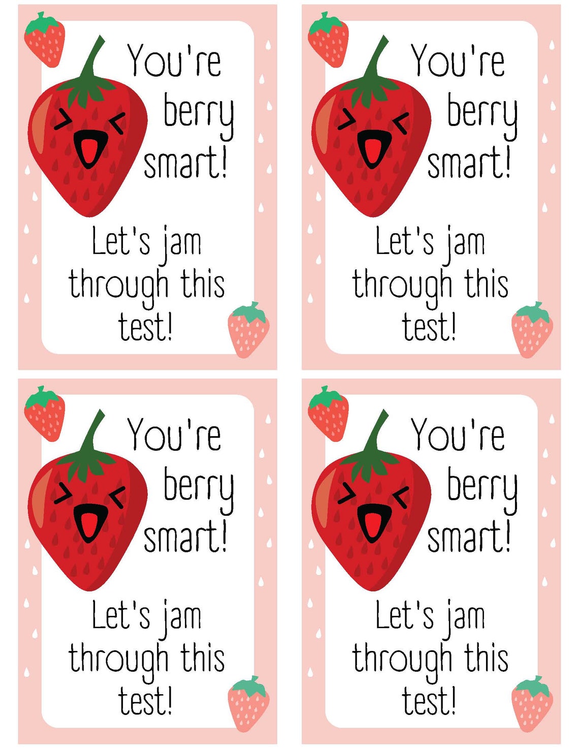 Test Encouragement Cards! | 30+ Cards | Print, Cut, & GO! - Etsy