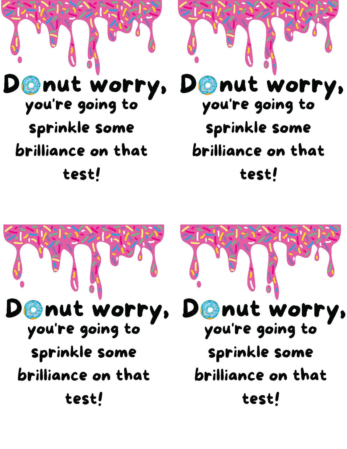 Test Encouragement Cards! | 30+ Cards | Print, Cut, & GO! - Etsy