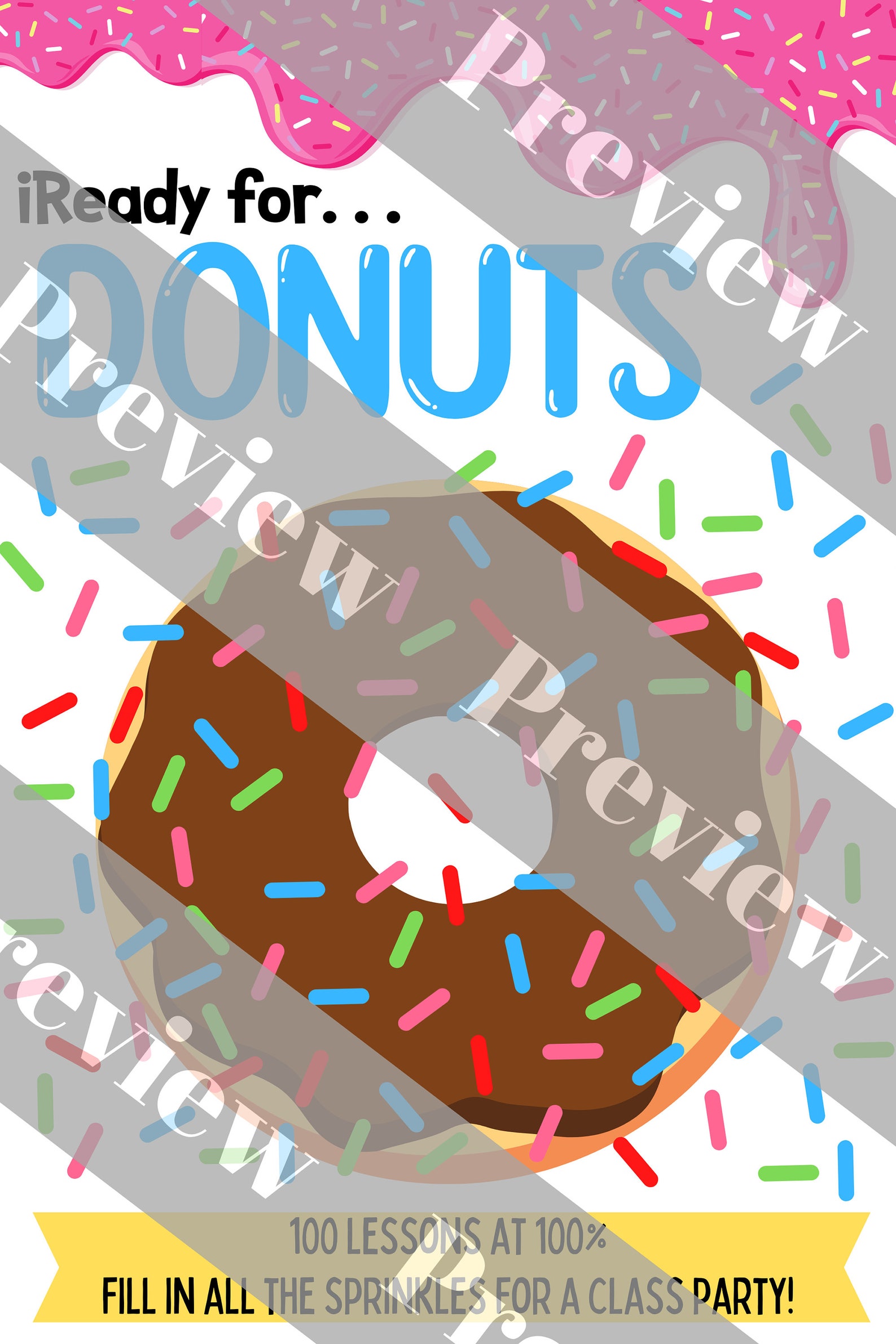 Iready Incentive Reward Poster (donuts - 100 Lessons) - Etsy