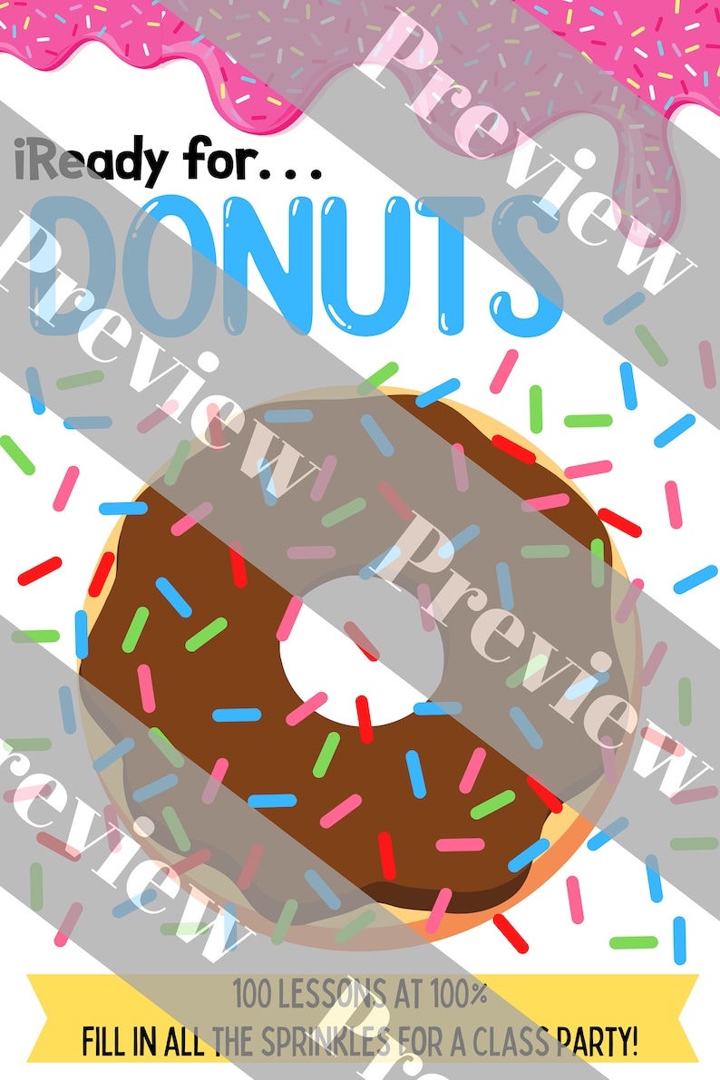 Iready Incentive Reward Poster (donuts - 100 Lessons) - Etsy