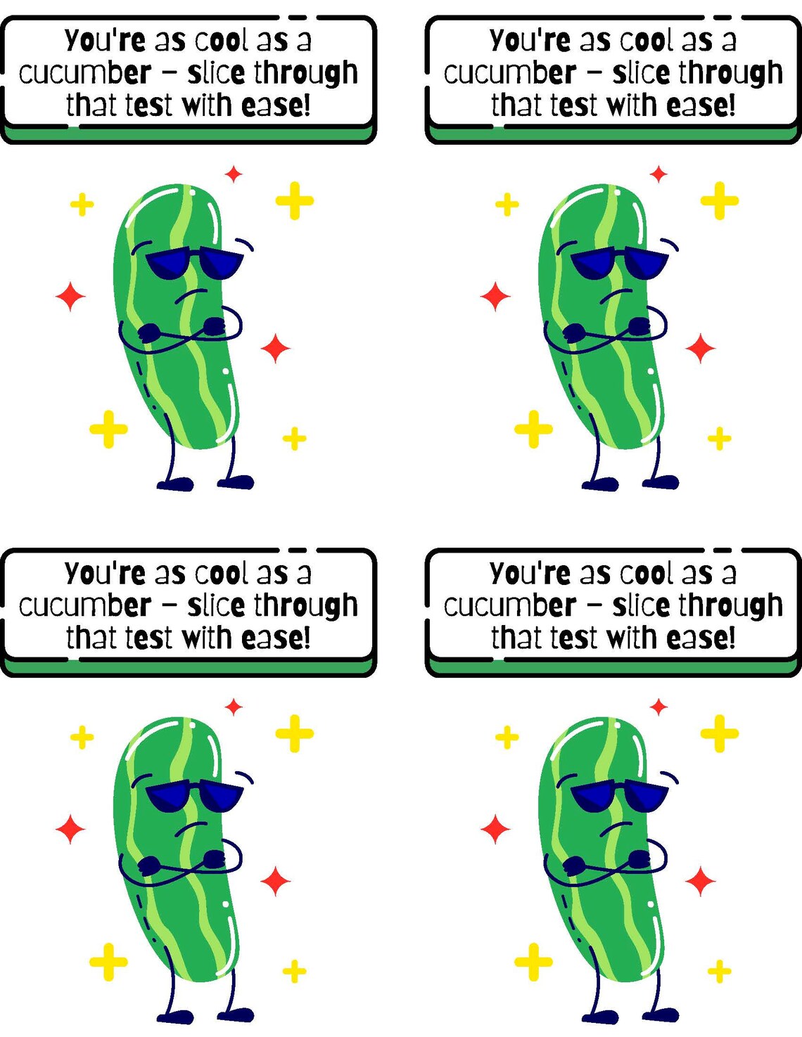 Test Encouragement Cards! | 30+ Cards | Print, Cut, & GO! - Etsy
