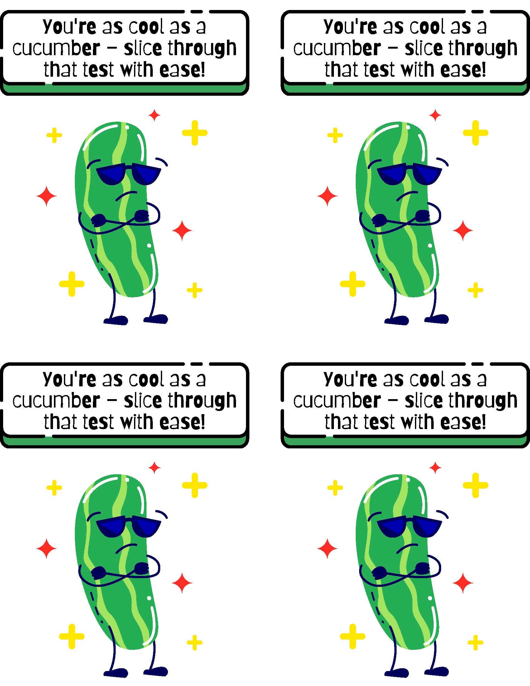 Test Encouragement Cards! | 30+ Cards | Print, Cut, & GO! - Etsy