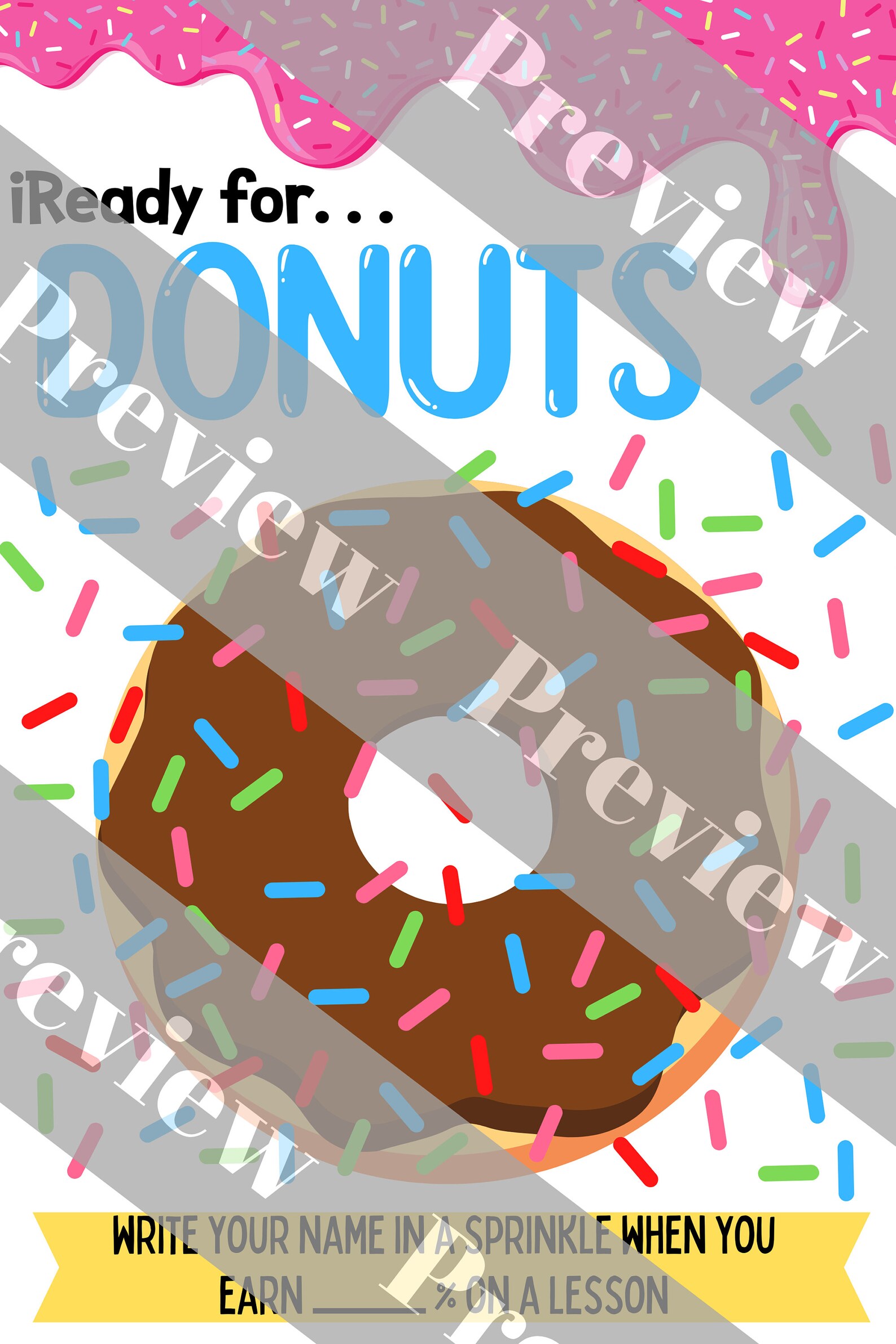 Iready Incentive Reward Poster (donuts - 100 Lessons) - Etsy