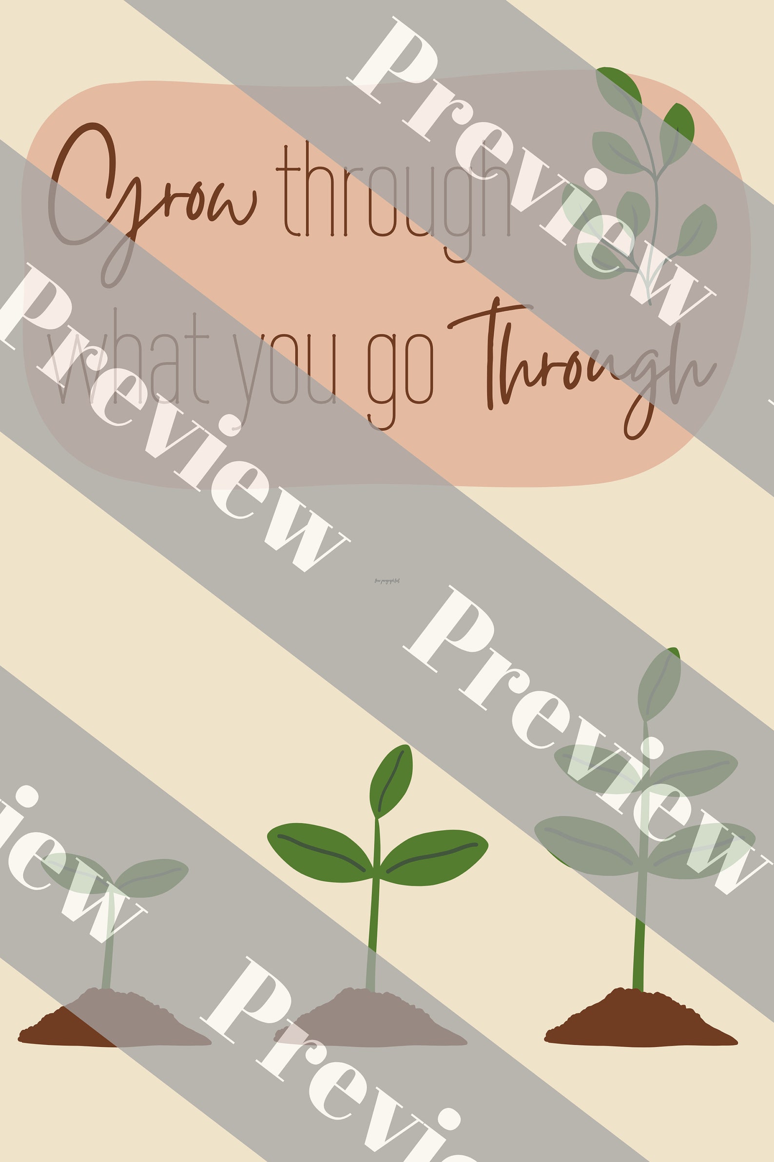 Growth Mindset Green Oasis - Nature Theme - Poster Set (portrait) - Etsy