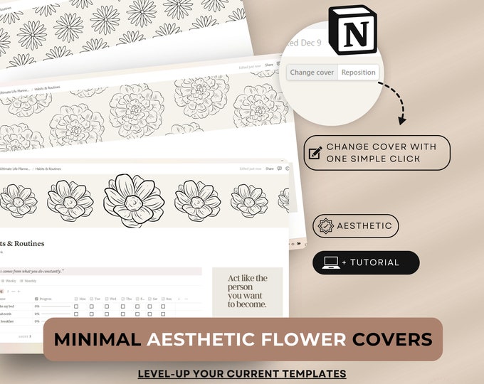 Notion Custom Package With Summer Lily Flower Theme, Notion Templete ...