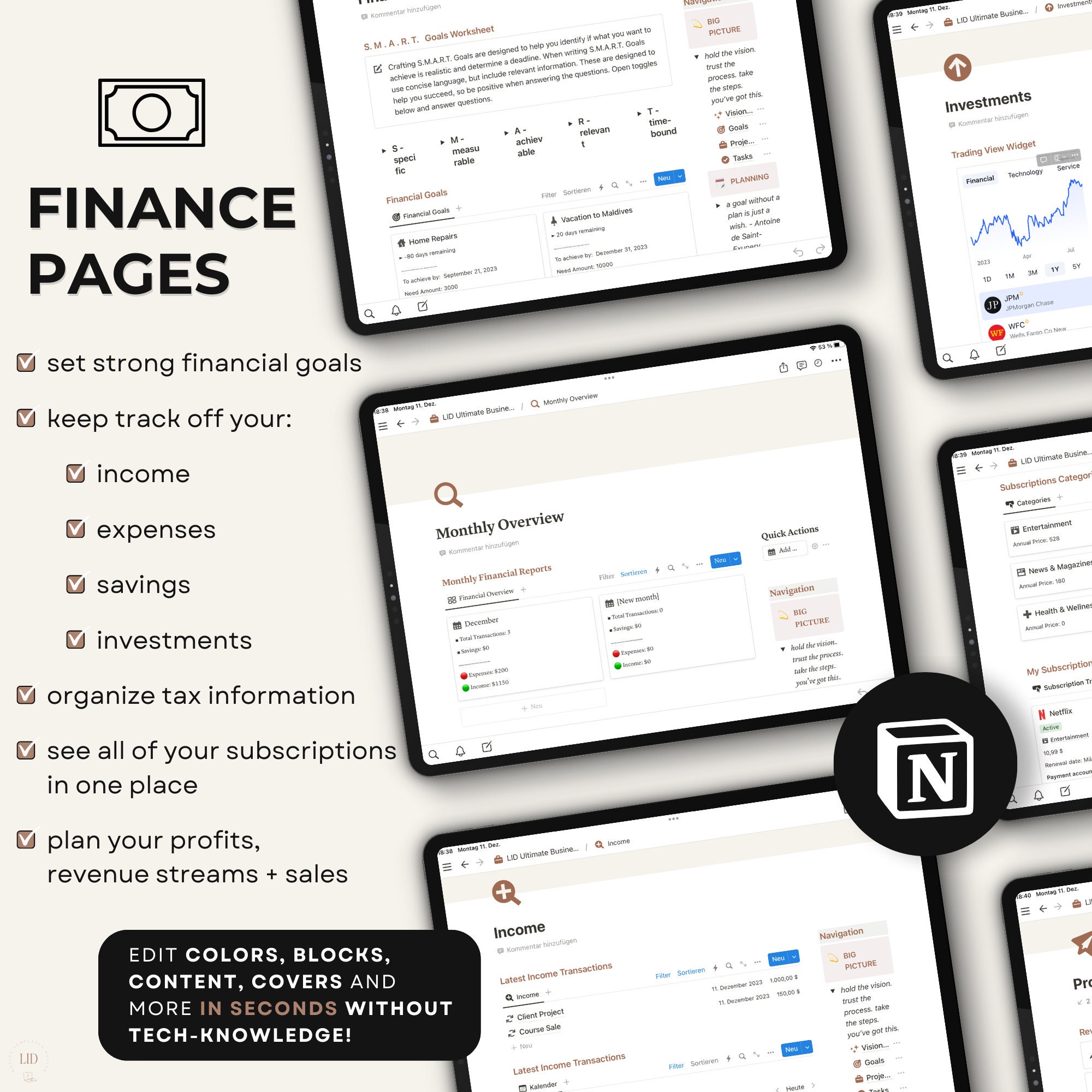 Notion Business Planner Template Notion Ultimate Business Planner ...
