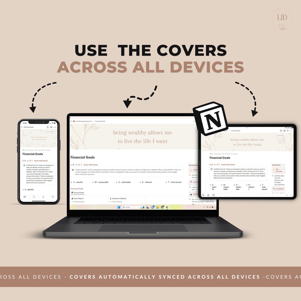 Finance Notion Template Cover Affirmations Money Notion Bundle Notion ...