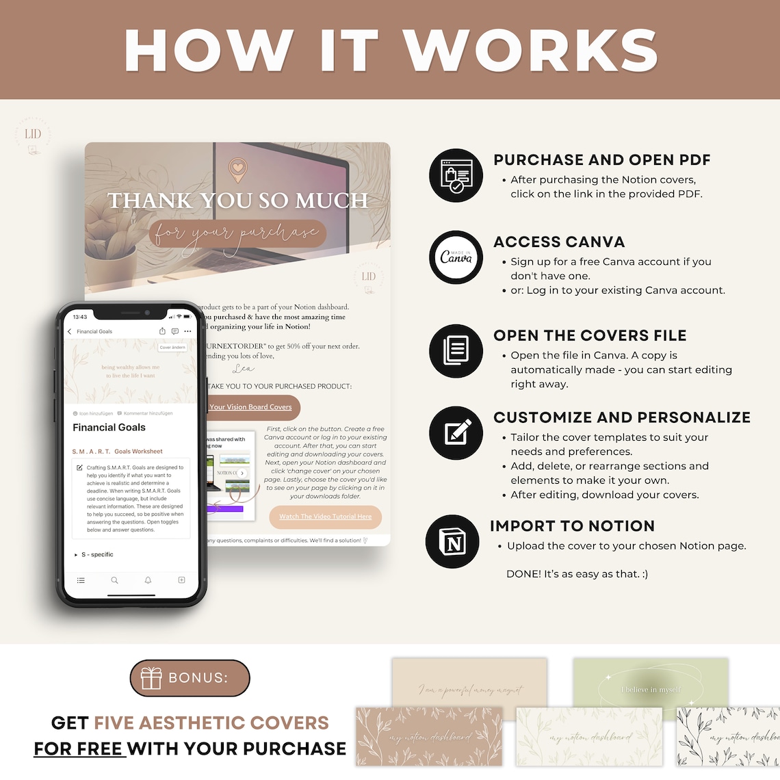 Finance Notion Template Cover Affirmations Money Notion Bundle Notion ...