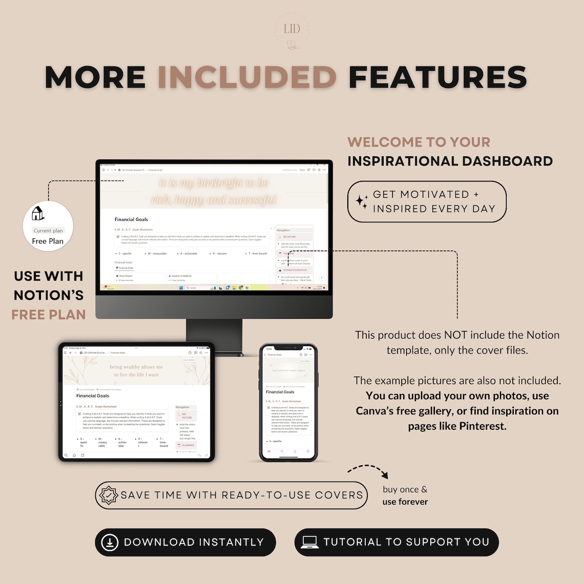 Finance Notion Template Cover Affirmations Money Notion Bundle Notion ...