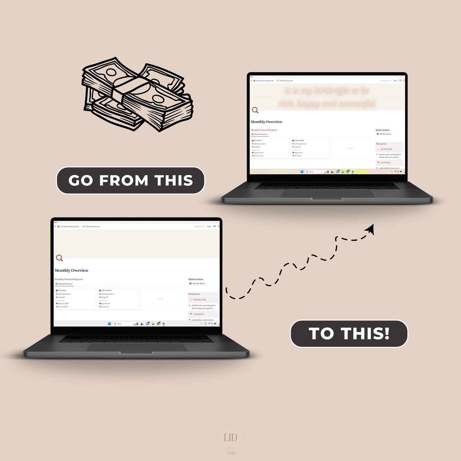 Finance Notion Template Cover Affirmations Money Notion Bundle Notion ...