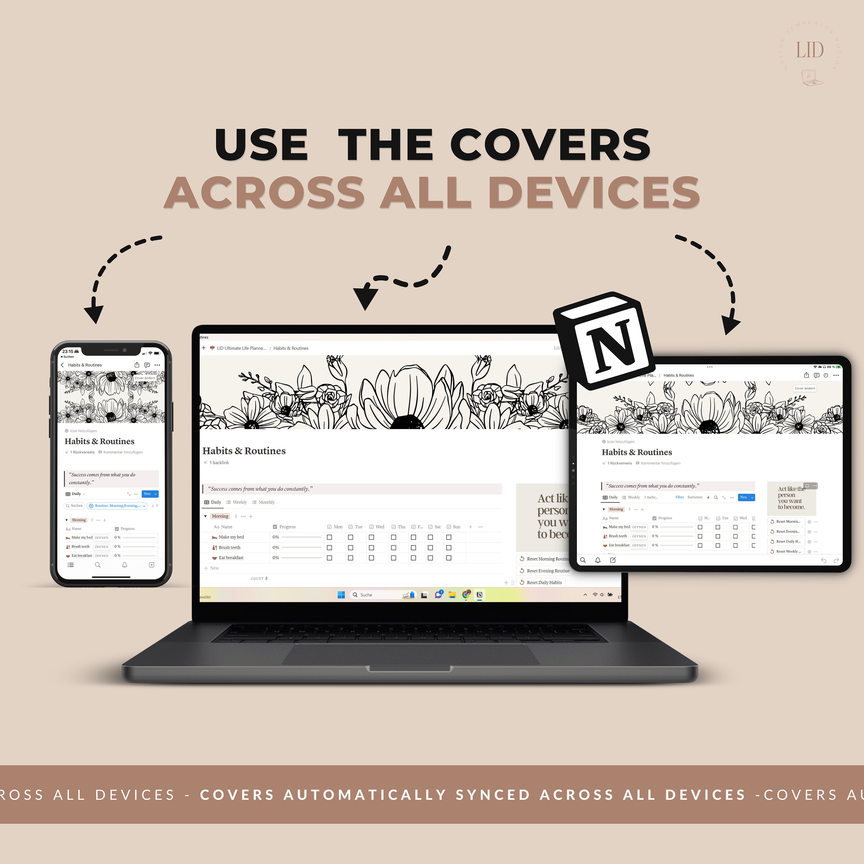 Notion Template Cover Flowers Aesthetic Notion Icons Covers Bundle Notion Design Minimal Notion ...