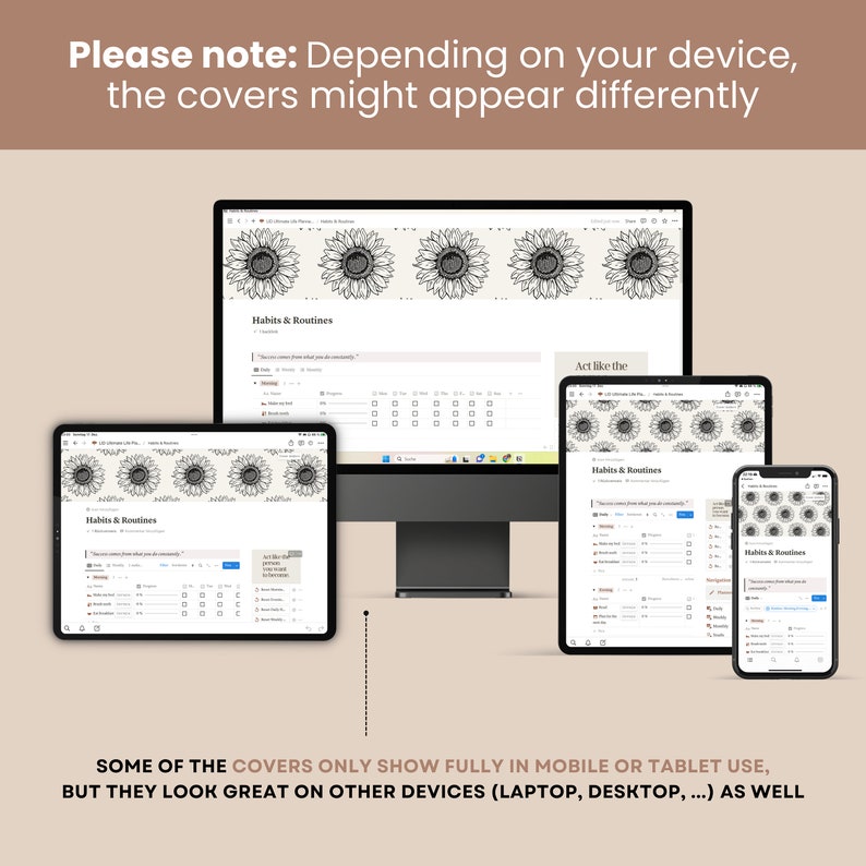 Notion Template Cover Flowers Aesthetic Notion Icons Covers Bundle ...