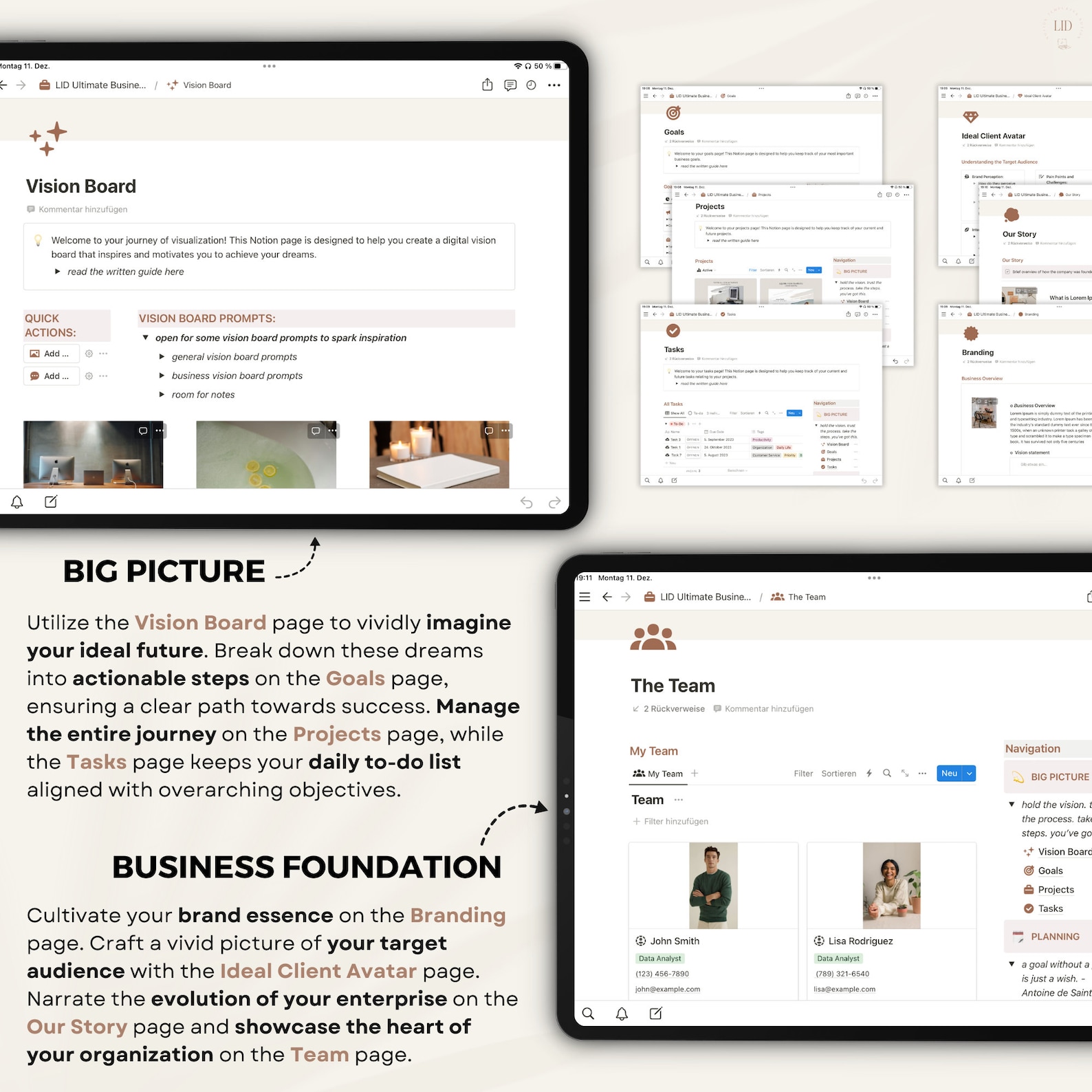 Notion Business Planner Template Notion Ultimate Business Planner ...