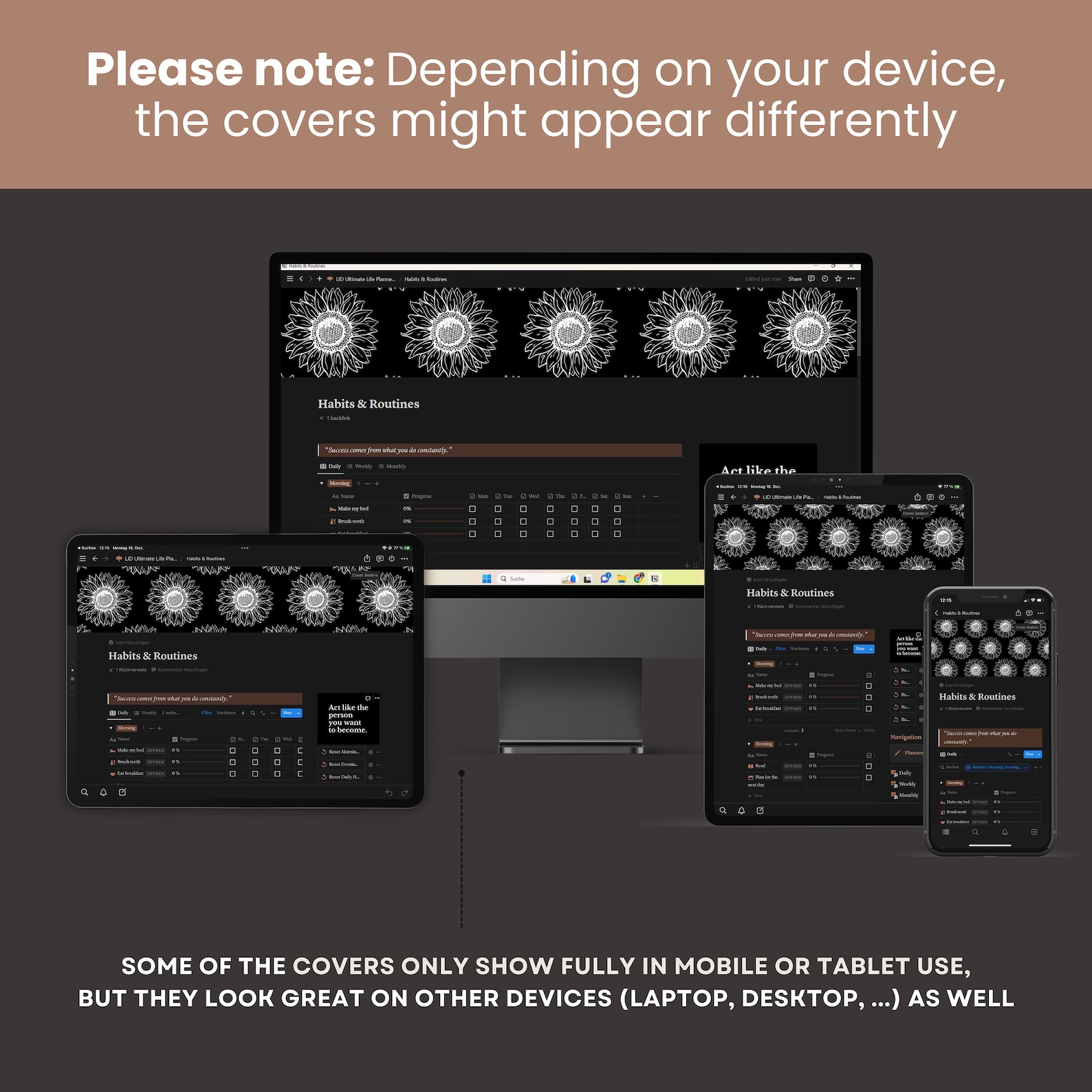 Notion Template Covers Aesthetic Dark Flower Notion Icons Covers Bundle ...