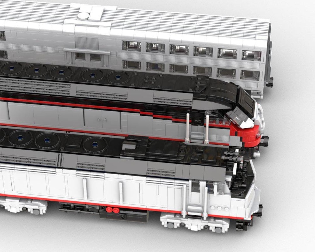 Caltrain MP36, F40, and Bilevel Car, 1:48 LEGO Scale Models, Digital ...