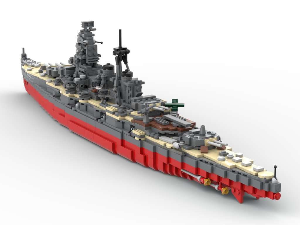 Imperial Japanese Navy Fast Battleship Kongo 1944, 1:350 LEGO Scale ...