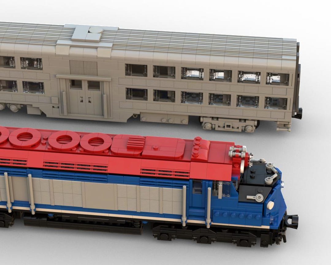 Digital Instructions ONLY, Metra EMD F40C and Bilevel Car, 1:48 LEGO ...