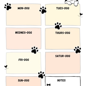 Weekly Planner for Dog Lovers! - Etsy