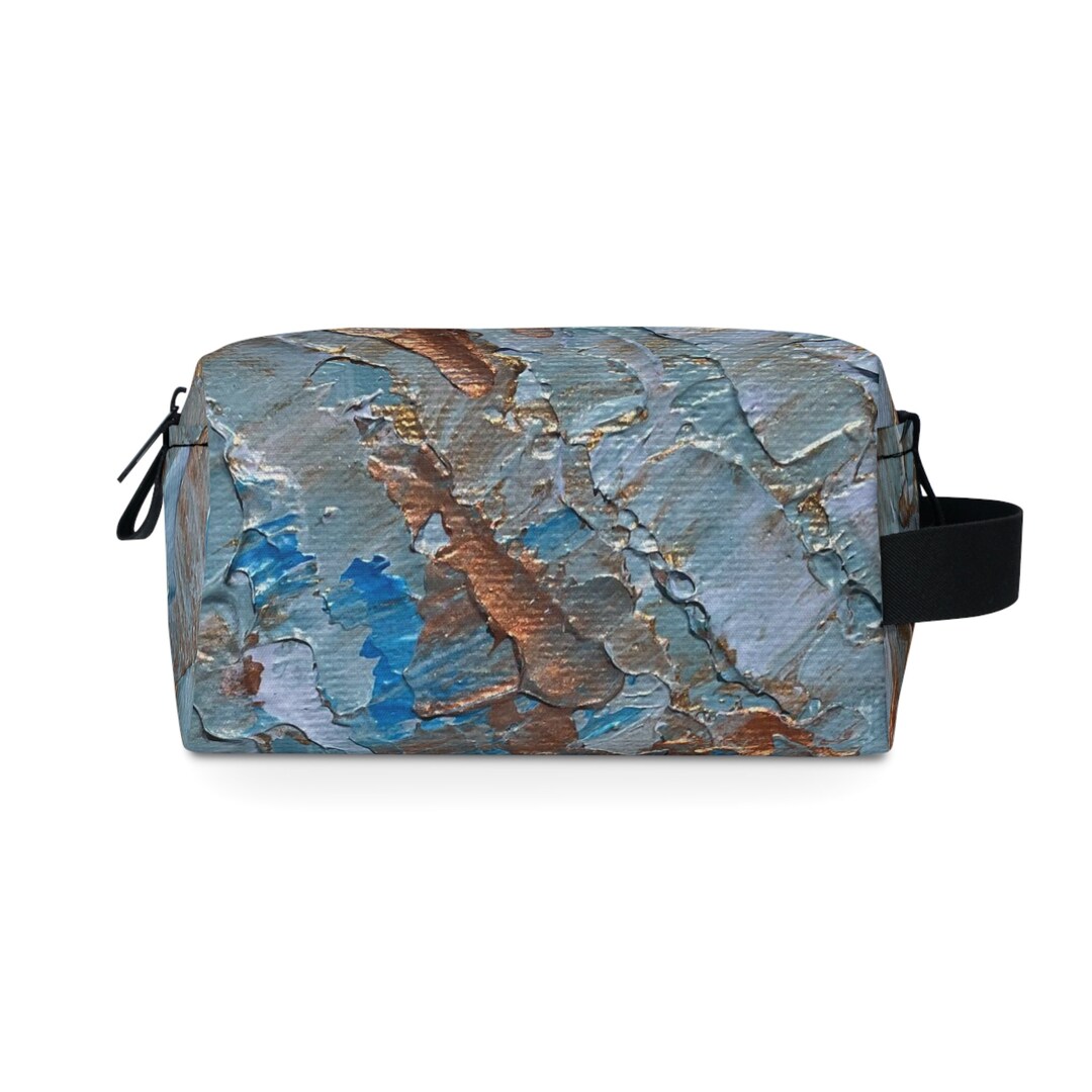 Copper and Blue Abstract Painted Design Dopp Kit - Etsy