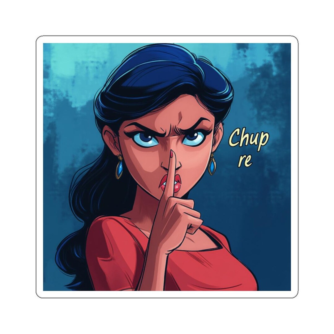 Chup Re Kiss-cut Stickers Indian Pop Art - Etsy