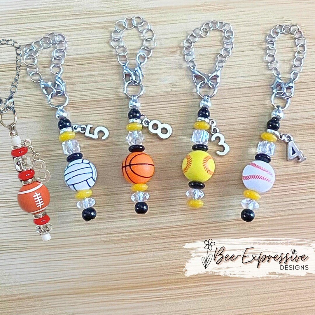Handmade and Unique, Sports Tumbler Charm Chains! Basketball ...