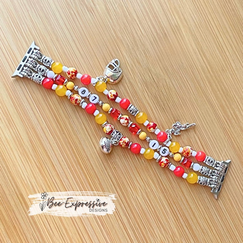 Handmade, Kc Chiefs, Jersey Numbered, Watch Band: Custom Numbers, Metal ...