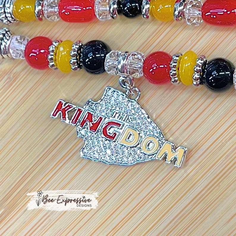 Handmade KC Chiefs Watch Band: Football Charms, Custom, or for Apple ...