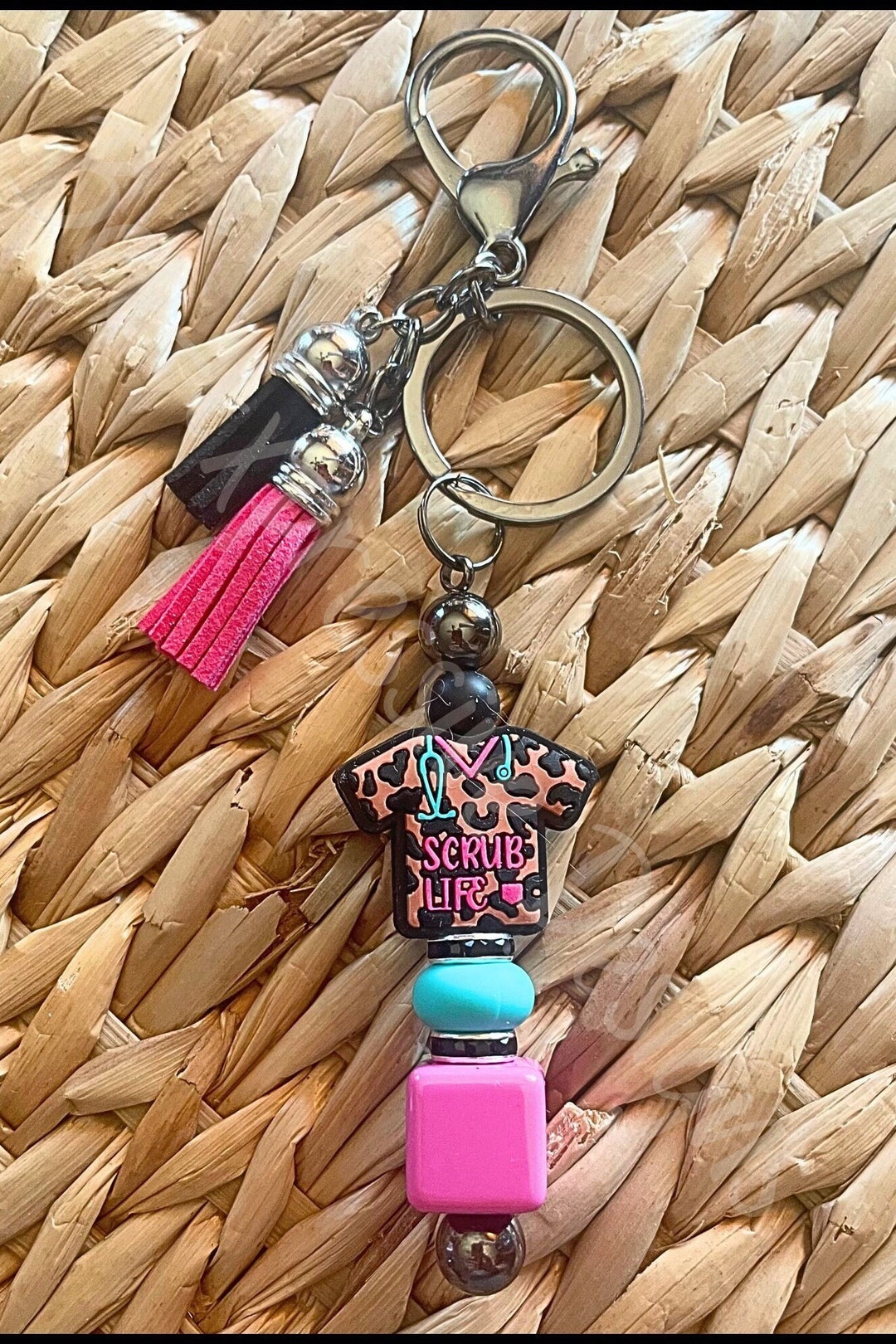 Handmade, Scrub Life Medical Keychain! Lobster Clasp, Metal Keychain ...