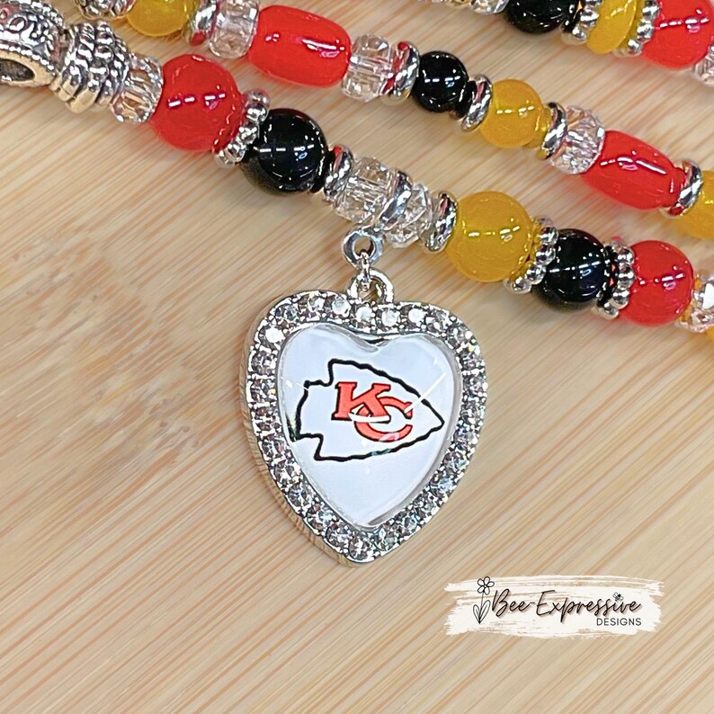 Handmade KC Chiefs Watch Band: Football Charms, Custom, or for Apple ...
