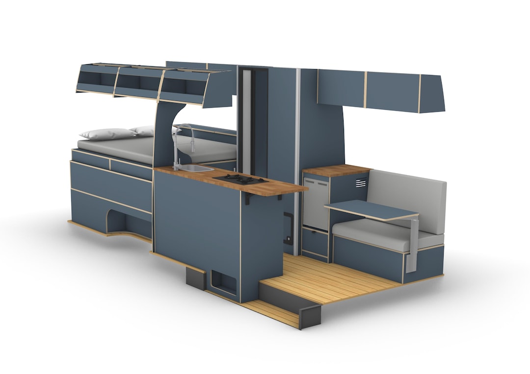 Sprinter LWB 170 Camper Van Conversion Plans: CNC DXF & 3D Model ...