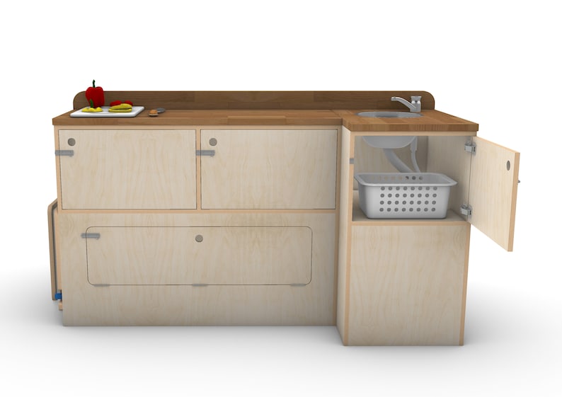Camper Van Kitchen Unit Plans: LHS Pull-out Camper Conversion (PDF ...