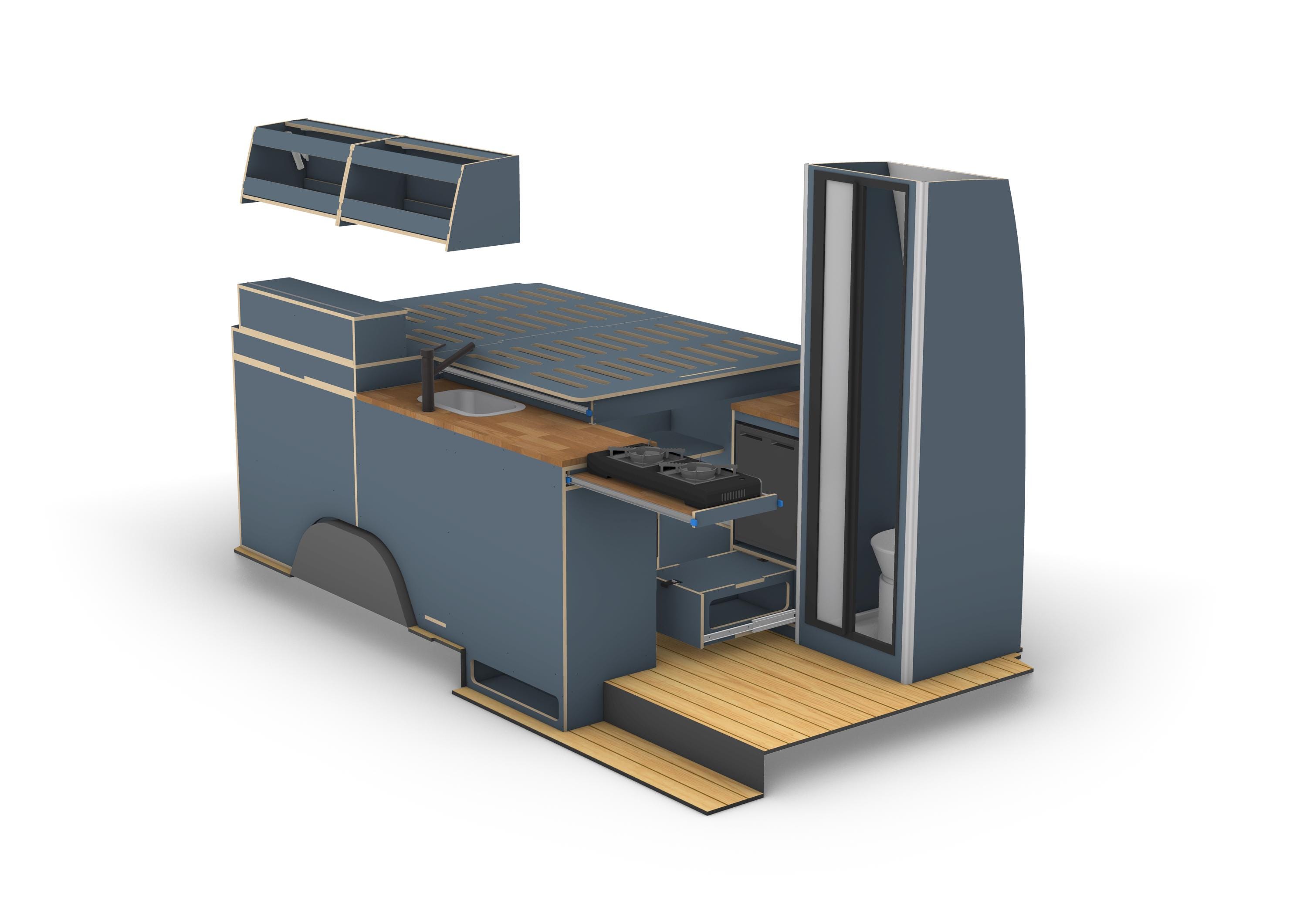 Sprinter MWB Camper Van Conversion Floor Plan: Us/euro Layout (digital ...