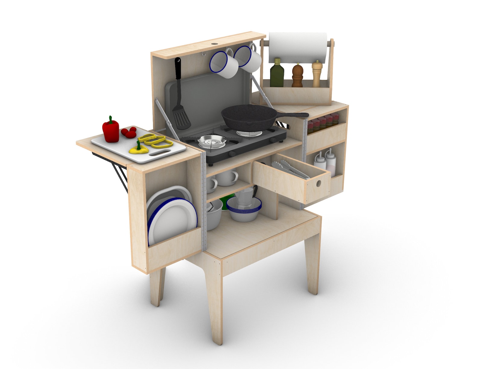 DIY Portable Camping Kitchen Plans – Build-your-own Camp Kitchen ...