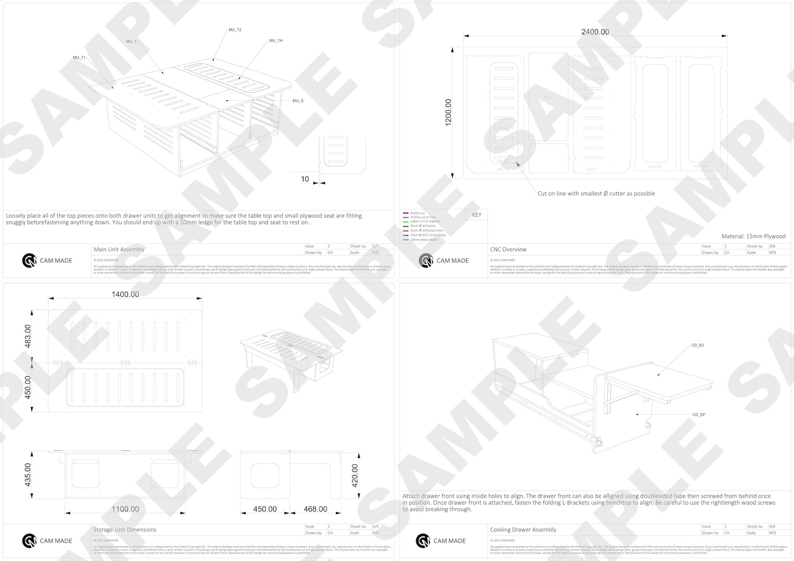Planos Universal Camper Archivos DXF para CNC Modelo CAD Descarga ...