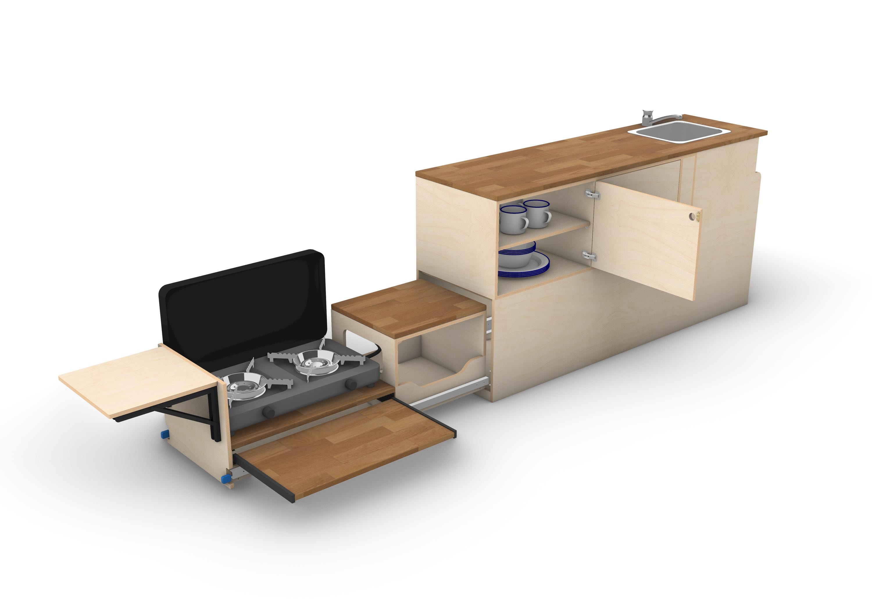 Van Kitchen Plans: Pull-out Camper Unit, CNC + Manual Cut Files ...