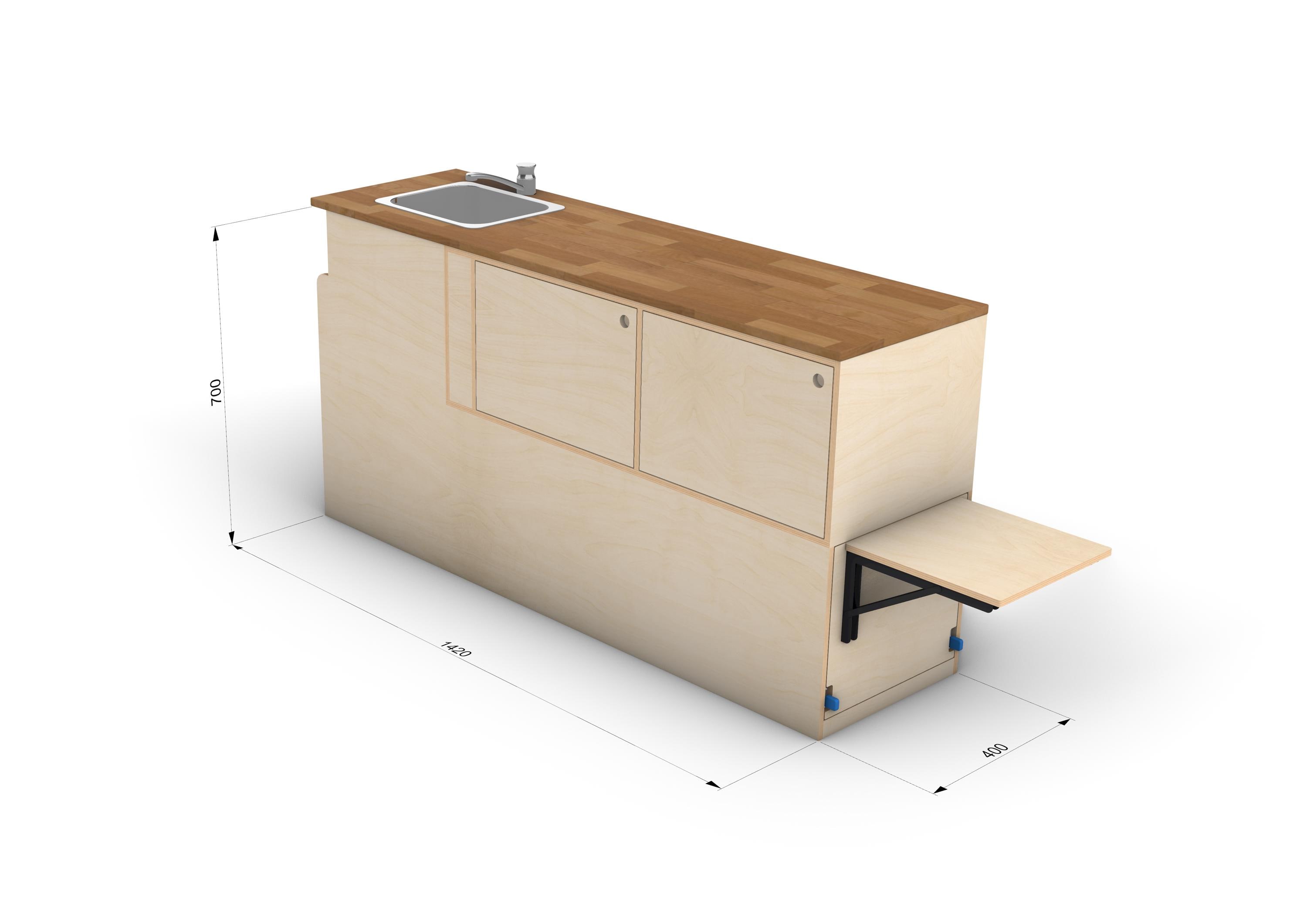 DIY Universal Van Camper Kitchen Plans - Right Hand Side - Cut List ...