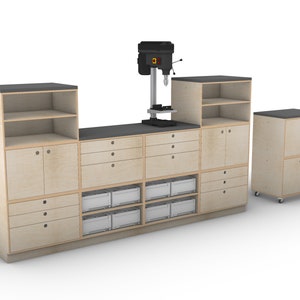 Modular Storage Box Plans: DIY Plywood Shelving System (digital ...