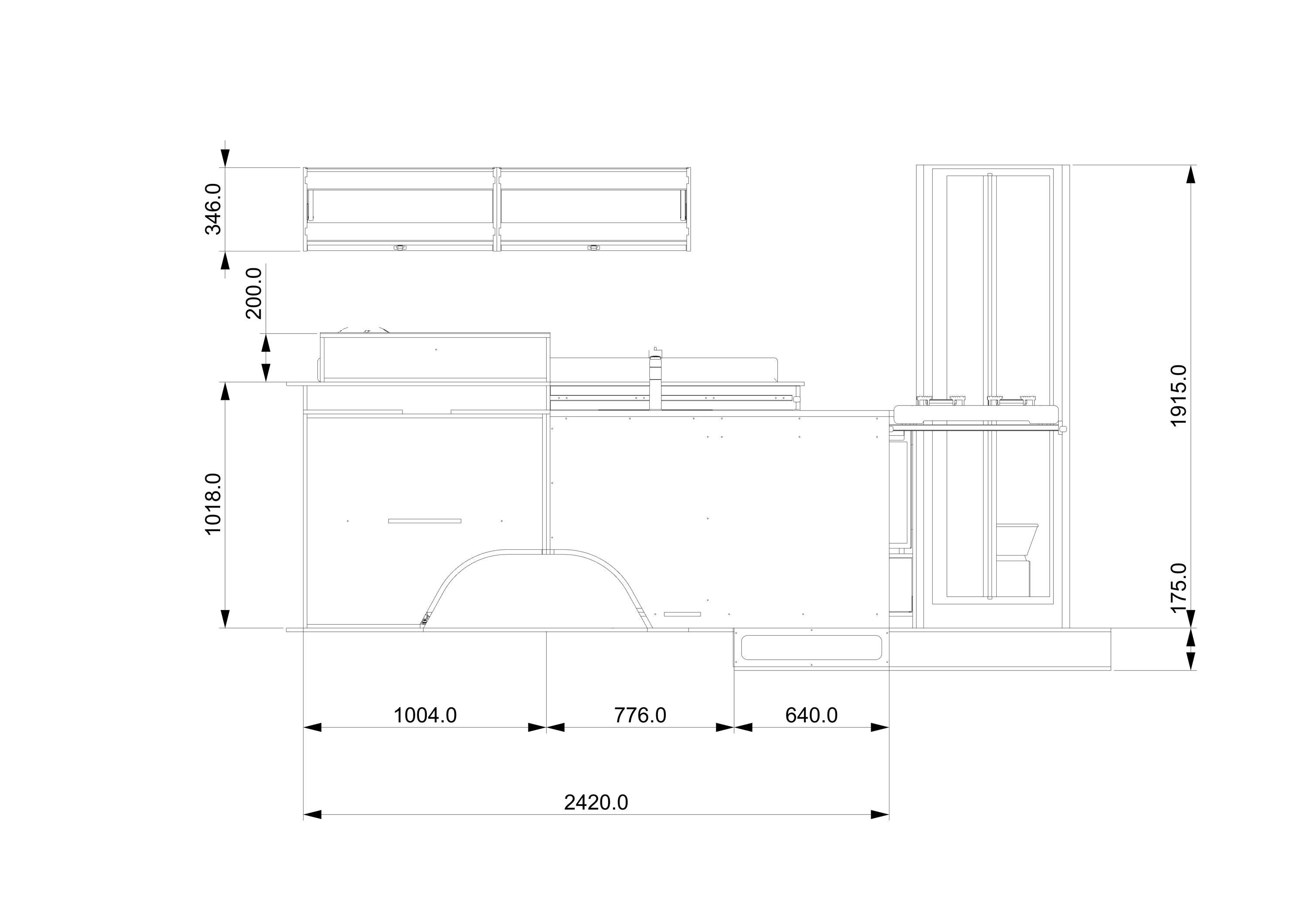 Sprinter MWB Camper Van Conversion Floor Plan: Us/euro Layout (digital ...