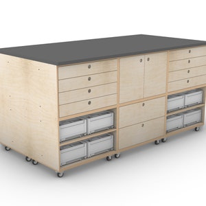 Modular Storage Box Plans: DIY Plywood Shelving System (digital ...