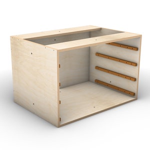 Modular Storage Box Plans: DIY Plywood Shelving System (digital ...