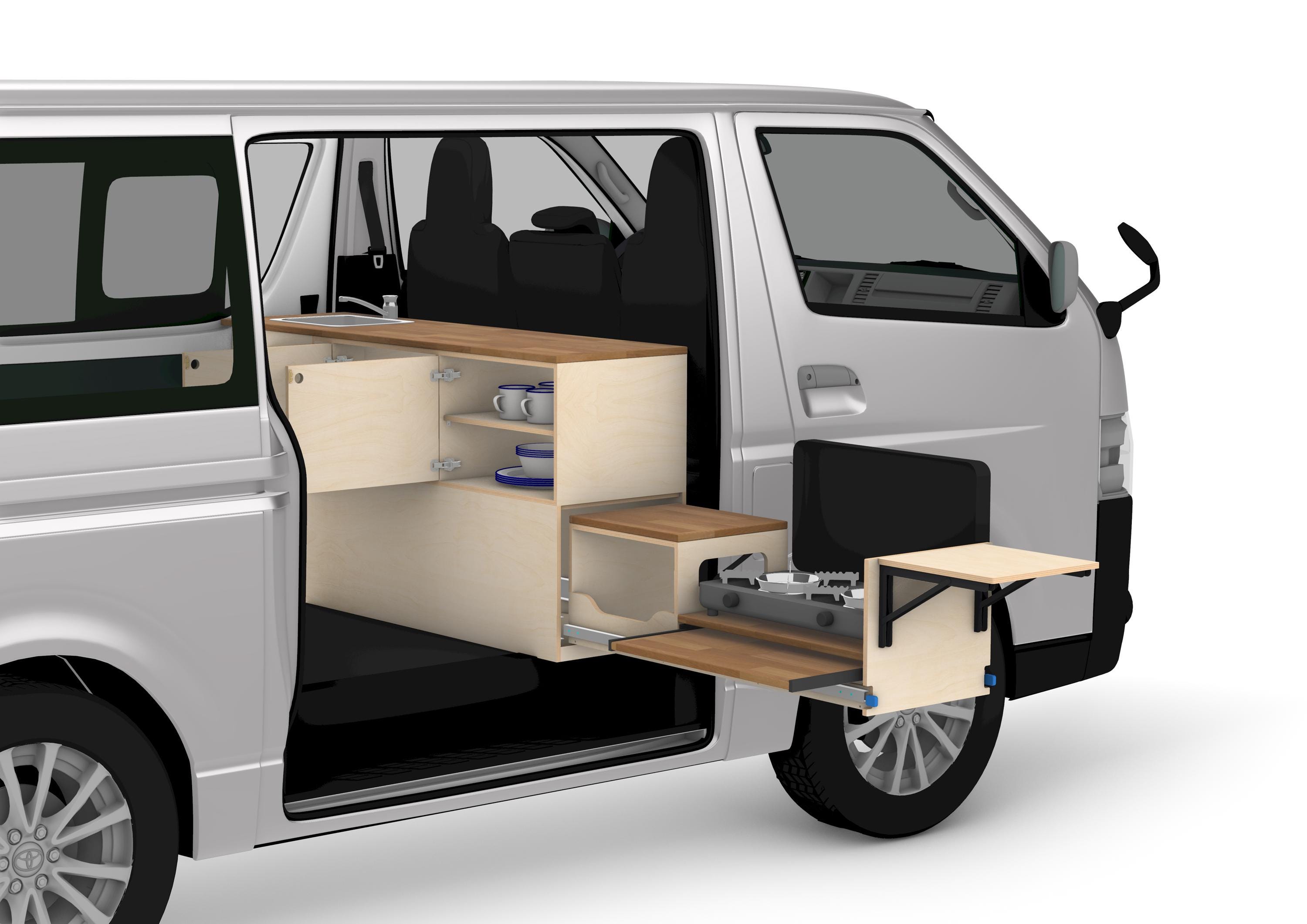 Van Kitchen Plans: DIY Pull-out Camper Unit, CNC + Manual Cut Files ...