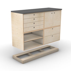 Modular Storage Box Plans: DIY Plywood Shelving System (digital ...