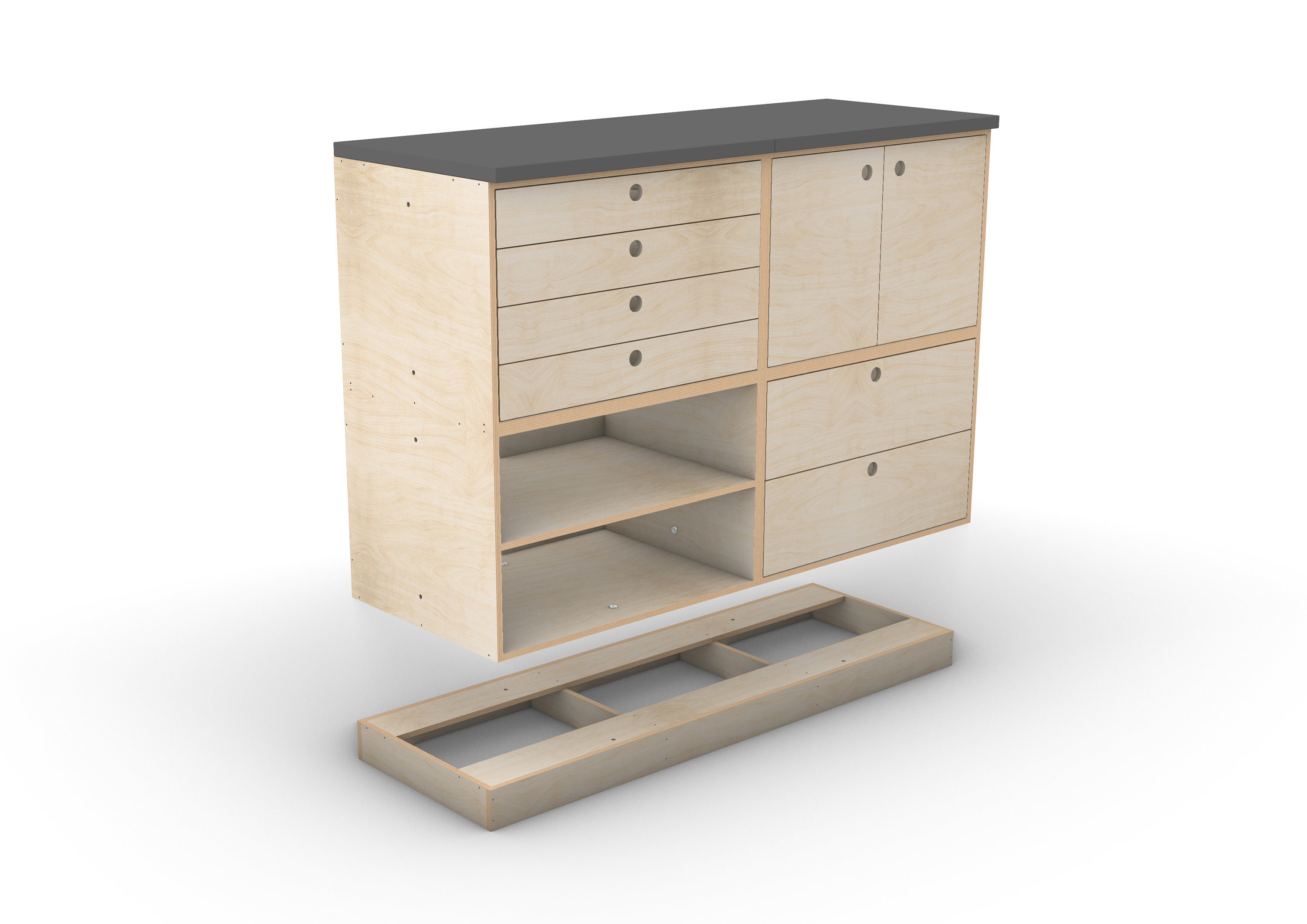 Modular Storage Box Plans: DIY Plywood Shelving System (digital ...