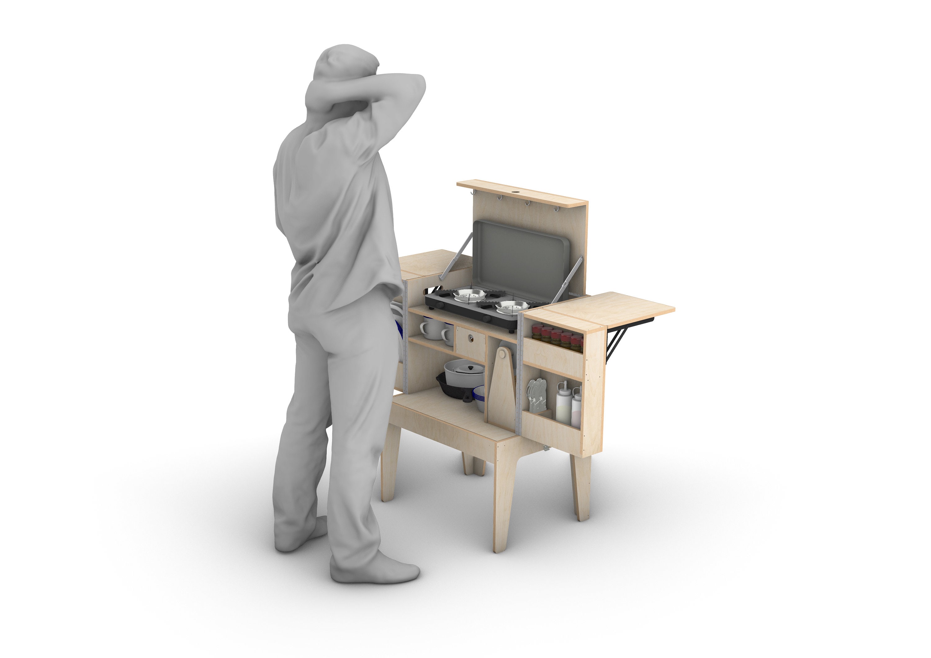 DIY Portable Camping Kitchen Plans – Build-your-own Camp Kitchen ...