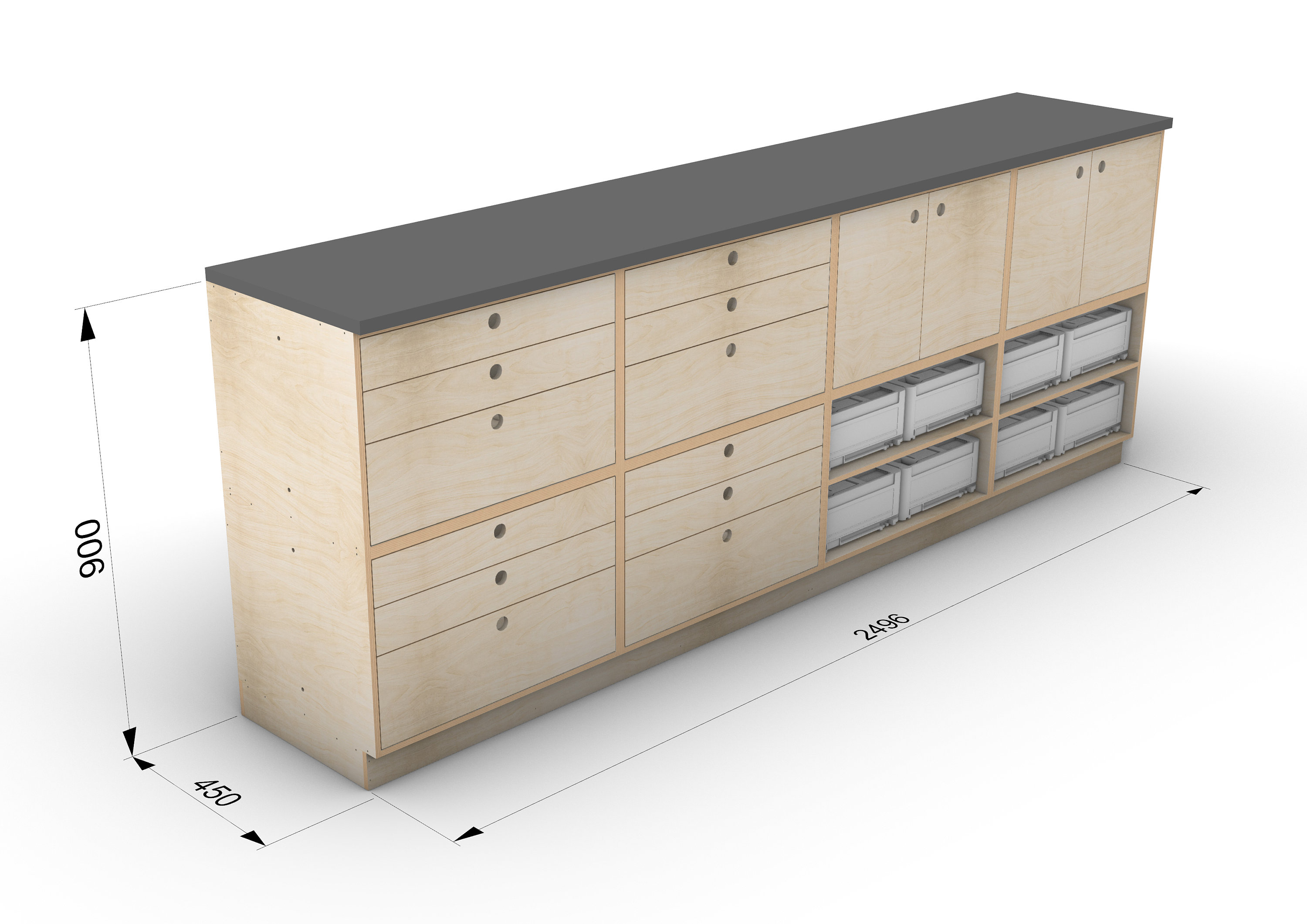 Modular Storage Box Plans: DIY Plywood Shelving System (digital ...
