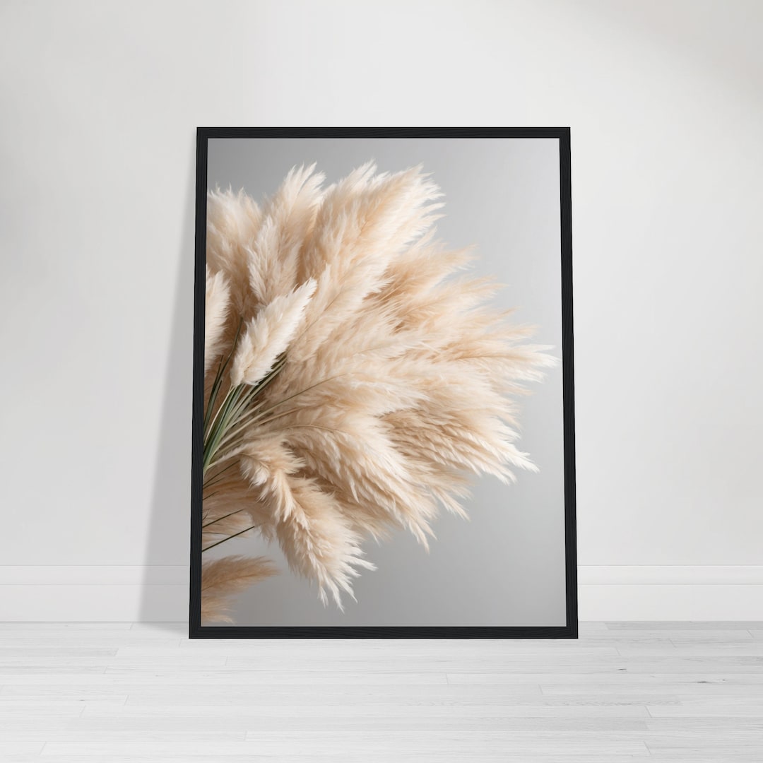 Pampas Grass Print, Pampas Wall Decor, Japandi Art, Beige Wall Art ...