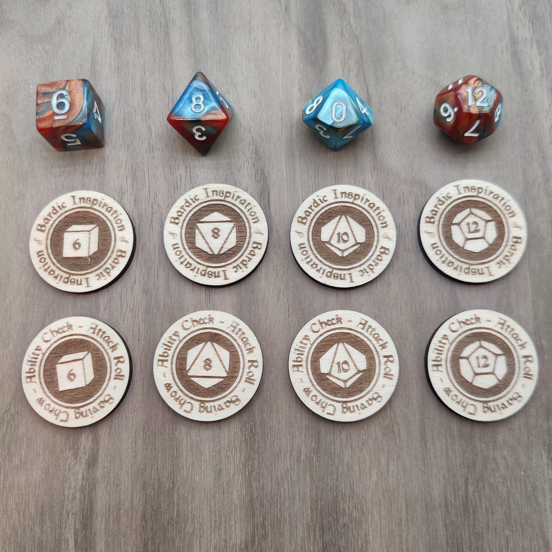 Dnd 5e Bardic Inspiration Tokens | Double Sided 32 Mm - Etsy