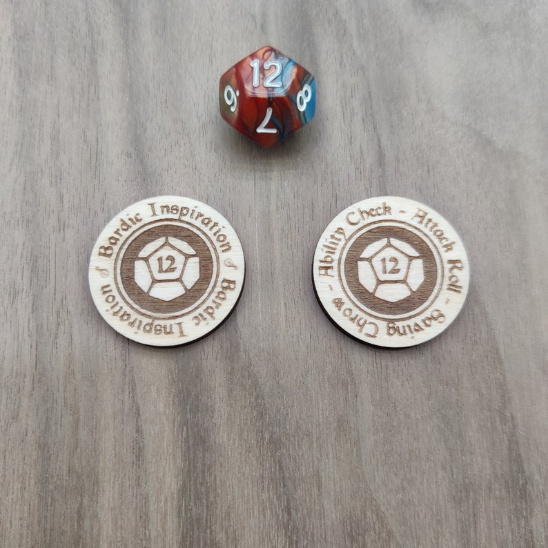 Dnd 5e Bardic Inspiration Tokens | Double Sided 32 Mm - Etsy
