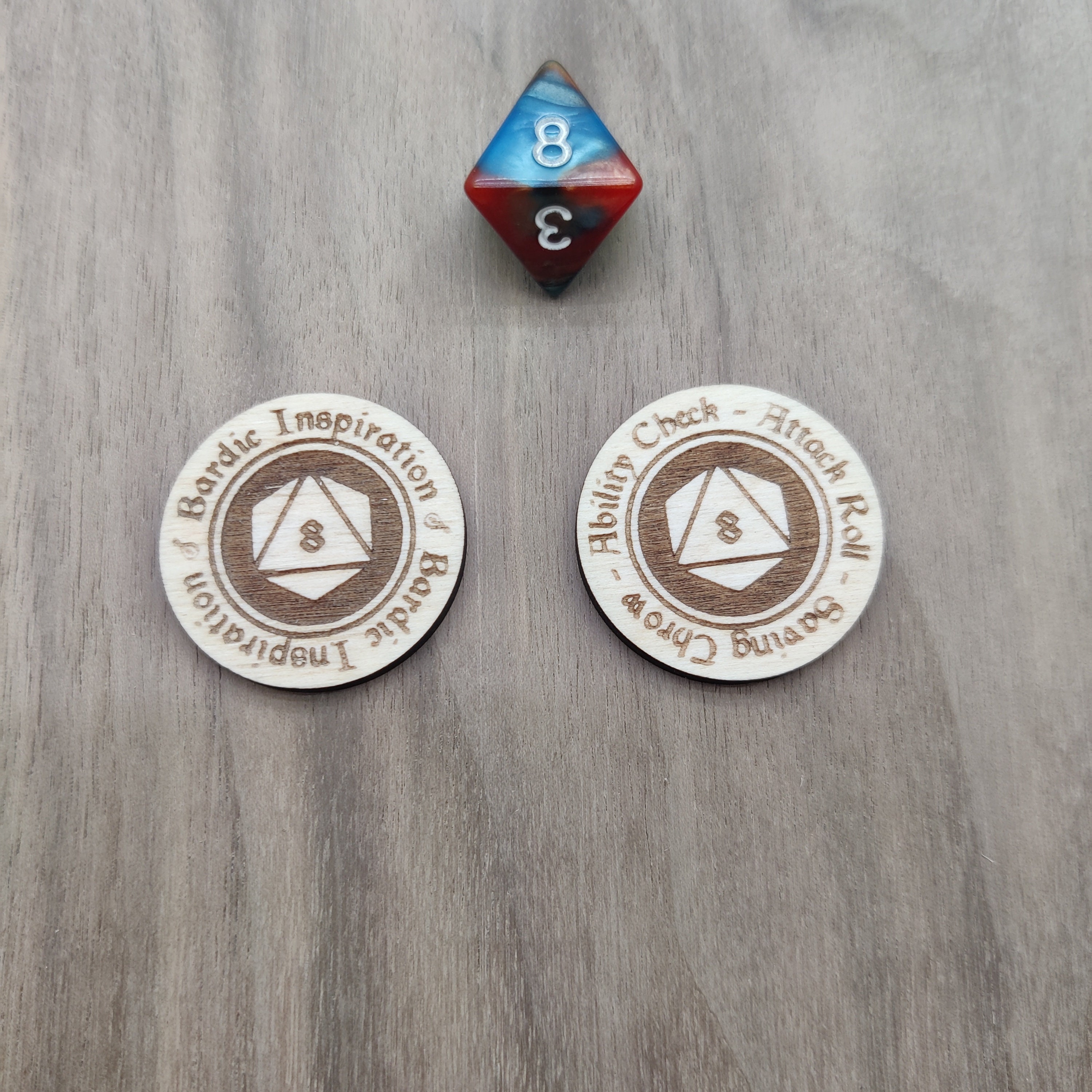 Dnd 5e Bardic Inspiration Tokens | Double Sided 32 Mm - Etsy