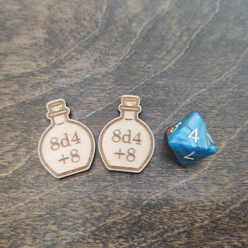 Dnd Healing Potion Token Set Double Sided - Etsy
